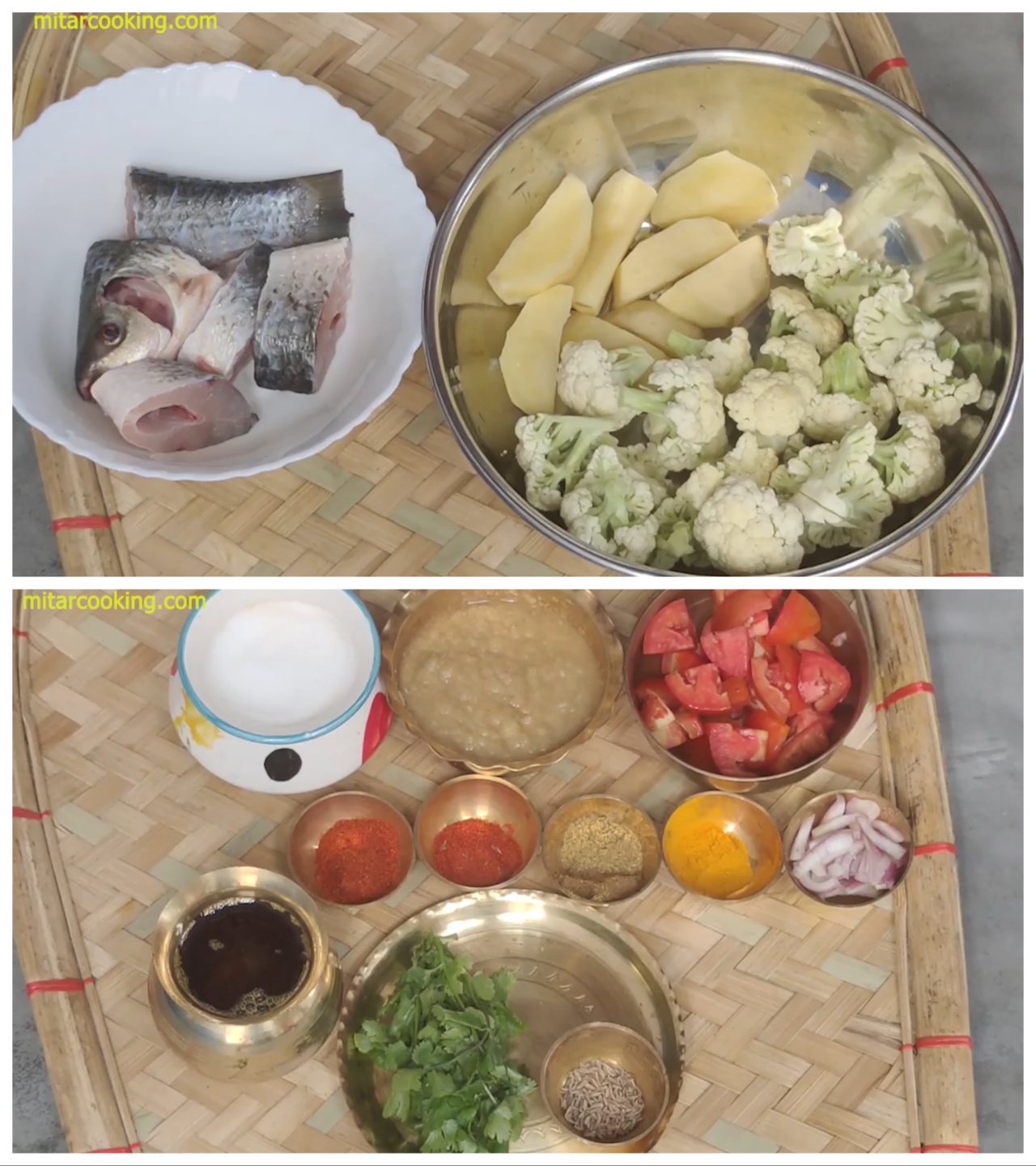 Aloo Fulkopi Macher Jhol Recipe | Fish Curry with Potato & Cauliflower ...