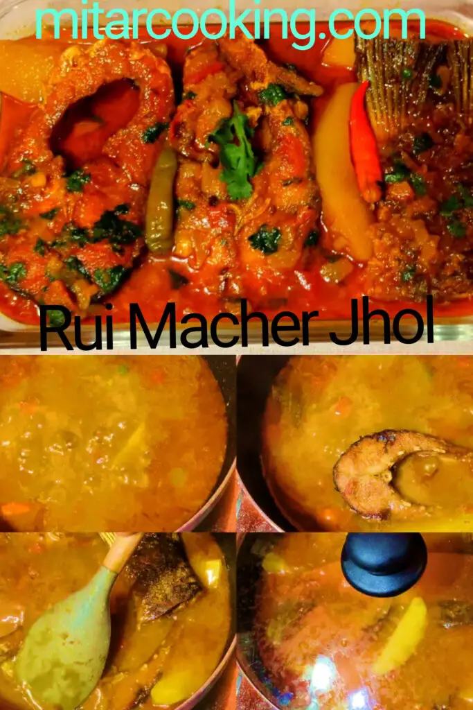 Rui Macher Jhol Recipe | Rohu Fish Curry | Mitar Cooking